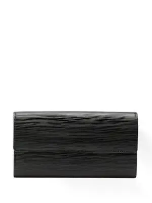 LOUIS VUITTON 2010 Epi Sarah Wallet Long Wallets - Black