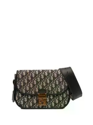 Dior Oblique Canvas Flap Crossbody Bag - Blue