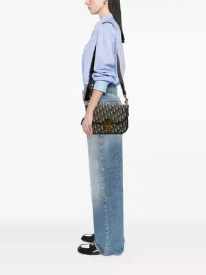 Dior Oblique Canvas Flap Crossbody Bag