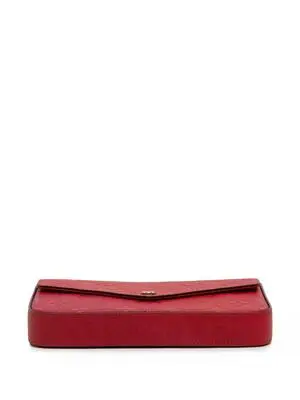 LOUIS VUITTON Monogram Empreinte Pochette Felicie Crossbody Bag - Red