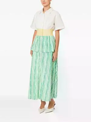 Rosie Assoulin Striped Tiered Dress
