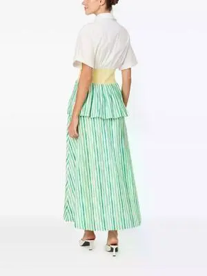 Rosie Assoulin Striped Tiered Dress