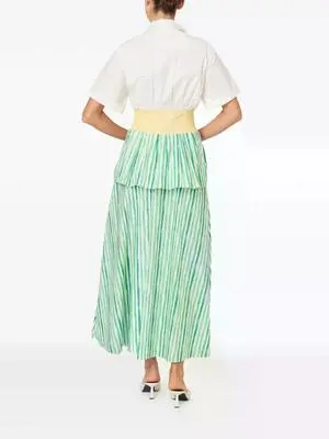 Rosie Assoulin Striped Tiered Dress