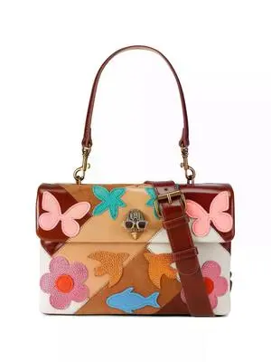 Kurt Geiger Kensington Shoulder Bag With Butterfly Applique - Brown