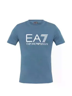 EA7 Logo-print T-shirt - Blue