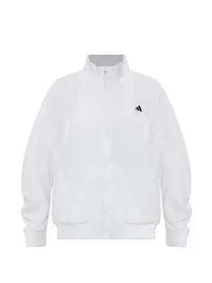 Adidas Walk-on" Logo-print Ruched Sleeve Track Jacket