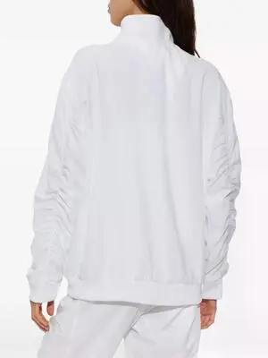 Adidas Walk-on" Logo-print Ruched Sleeve Track Jacket
