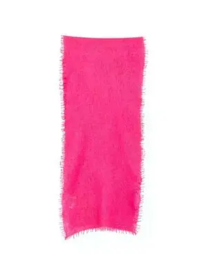MOULETA Frayed-edge Scarf - Pink