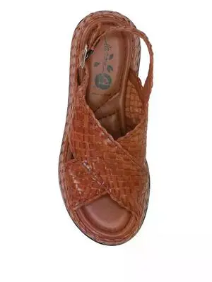 LA ROSE Maui Platform Leather Sandals