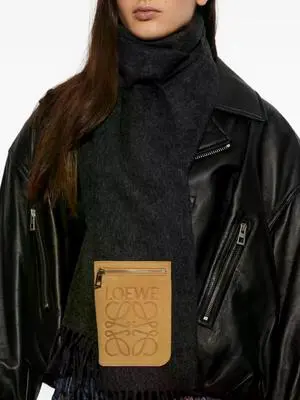 Loewe Anagram-patch Fringed Scarf