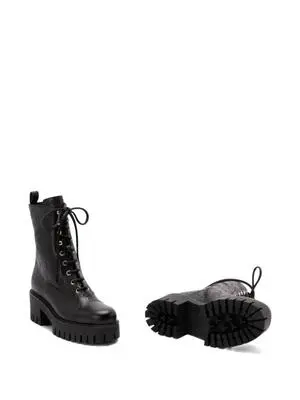 Gucci Gg Monogram Lace-up Platform Boots