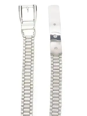 Brandon Maxwell Celeste Watch Metallic Belt