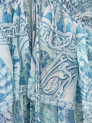 Camilla Cold-shoulder Ruffled Blouse