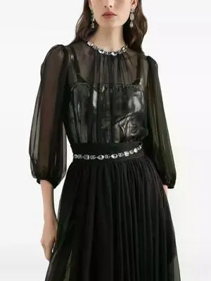 Dolce & Gabbana Jewel-embellished Chiffon Dress