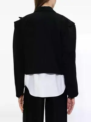 Noir Kei Ninomiya Star-panel Cropped Jacket - Black