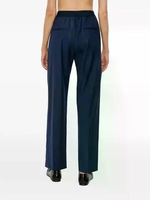 Kenzo Logo Embroidered Pleated Wool Trousers