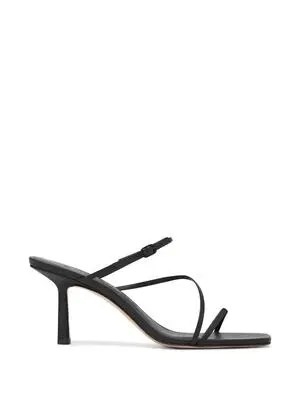 Studio Amelia Bias Wrap Mules - Black