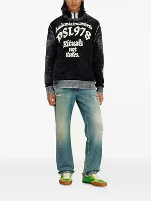 DIESEL® Logo Print Crew Neck Sweater