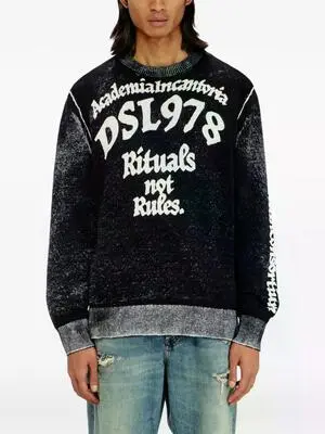 DIESEL® Logo Print Crew Neck Sweater