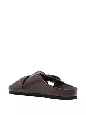 Officine Creative Pelagie Knotted Leather Mules - Brown