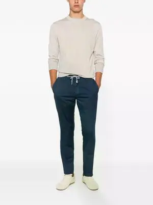 Eleventy Drawstring Waist Pleated Trousers - Blue