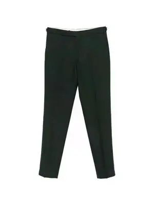 Tagliatore Pressed Crease Tailored Trousers - Green