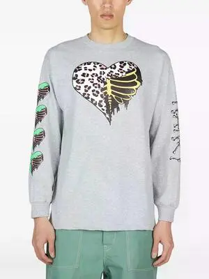 Nancy Ganz Graphic Print Crewneck Sweatshirt