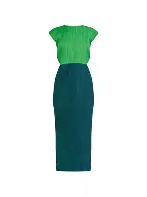 Issey Miyake Color-block Midi Dress