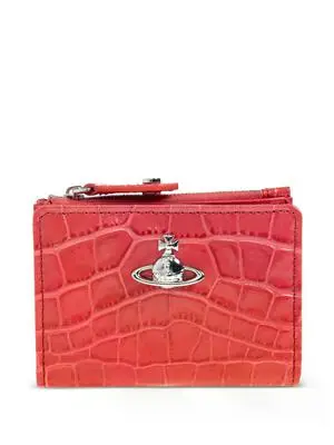VIVIENNE WESTWOOD Orb Croc-effect Wallet - Red