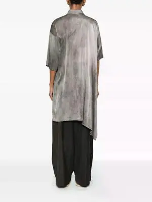 UMA WANG Asymmetric Hem Short Sleeve Shirt