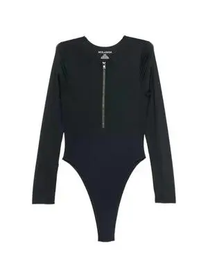 Myra Swim Power Zip-up Swimsuit - Black