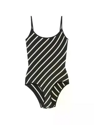 LAURA URBINATI Diagonal-stripe Swimsuit