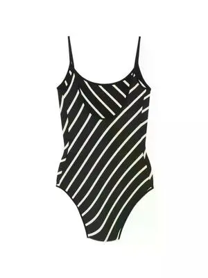 LAURA URBINATI Diagonal-stripe Swimsuit