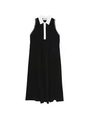 Iceberg Sleeveless Contrast-collar Dress - Black