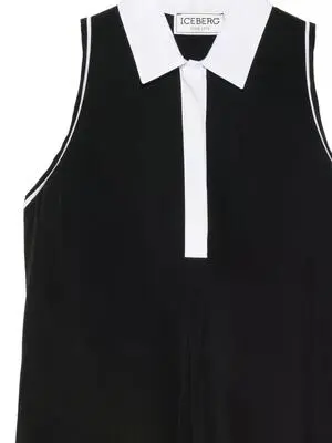Iceberg Sleeveless Contrast-collar Dress