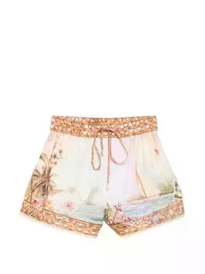 Zimmermann Mahon Island Linen Shorts