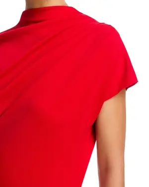 Line & Dot Archer Ruched Mini Dress - Red