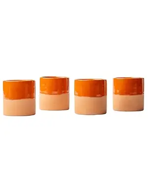 VERVE CULTURE Terracotta Cups Set Of 4 - Rust