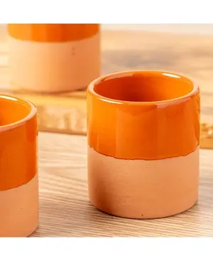 VERVE CULTURE Terracotta Cups Set Of 4 - Rust