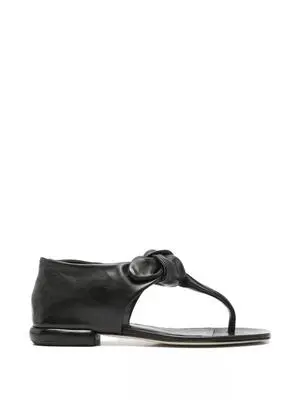 Officine Creative Suki Knot Detail Sandals - Black