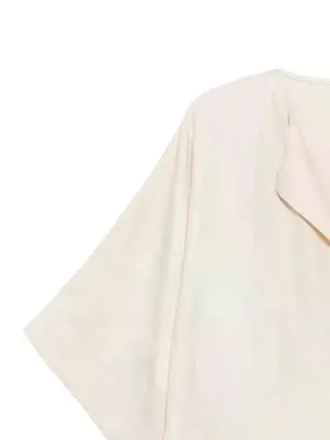Liviana Conti V-neck Short-sleeve Mini Dress - Neutrals
