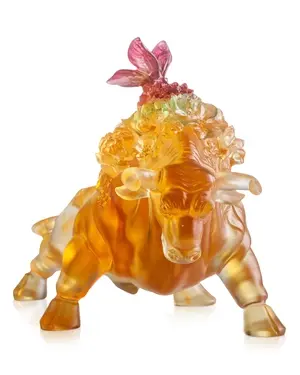 LIULI Step Into Prosperity Limited Edition Crystal Glass Sculpture