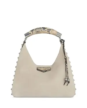Rebecca Minkoff Nolita Small Suede Top Handle Bag - Ivory