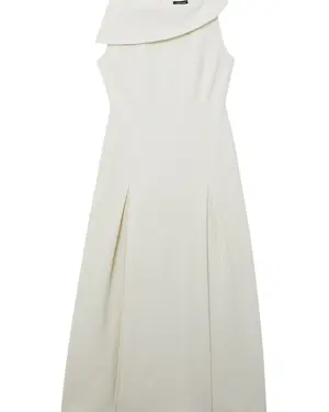 Karen Millen Asymmetric Neck Tailored Midi Dress