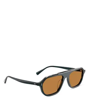 Oliver Spencer Estin Square Sunglasses, 58mm - Teal