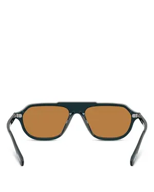 Oliver Spencer Estin Square Sunglasses, 58mm - Teal