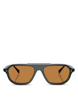 Oliver Spencer Estin Square Sunglasses, 58mm - Teal
