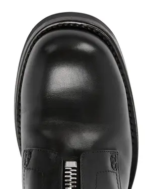 Alexander McQueen Leather Buckled Zip-up Boots