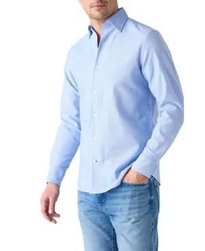 Robert Talbott Morgan Giro Inglese Shirt - Solid Blue