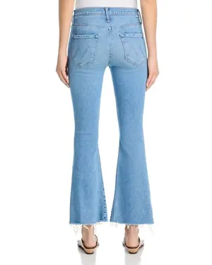 MOTHER Lil Weekender Frayed Flare Jeans